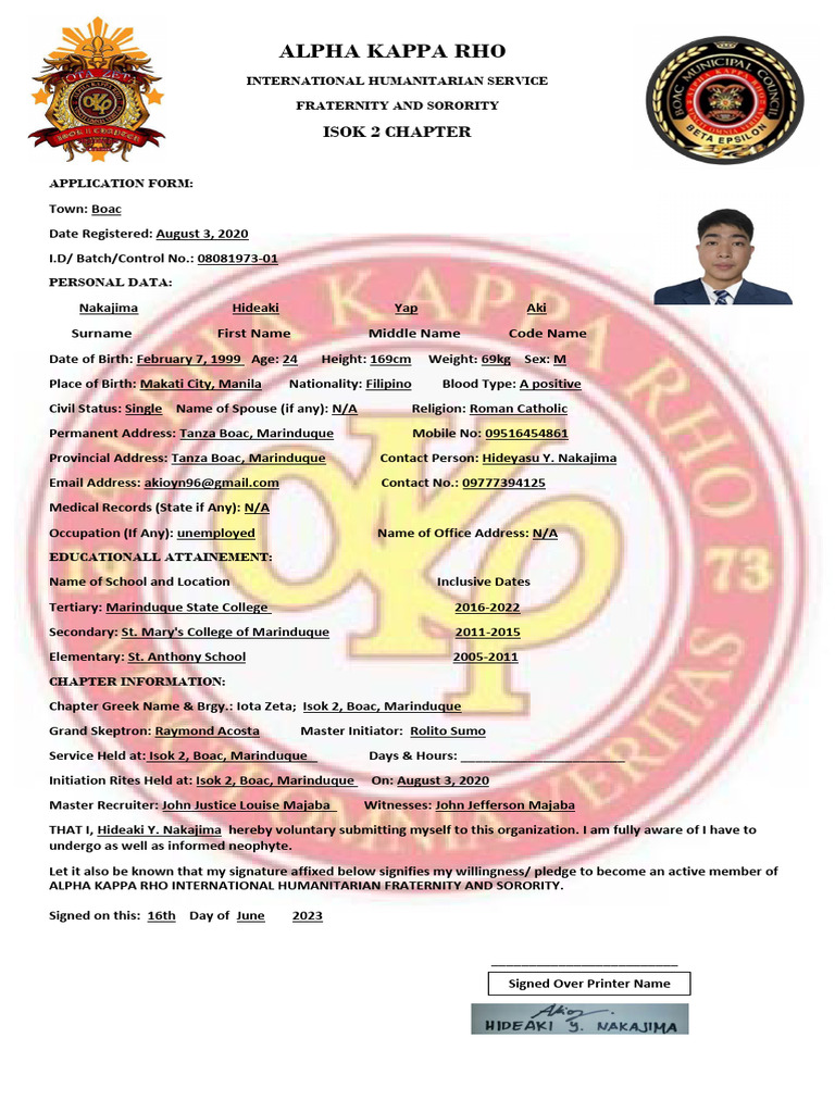 Alpha Kappa Rho | PDF | Fraternities And Sororities | Student Societies