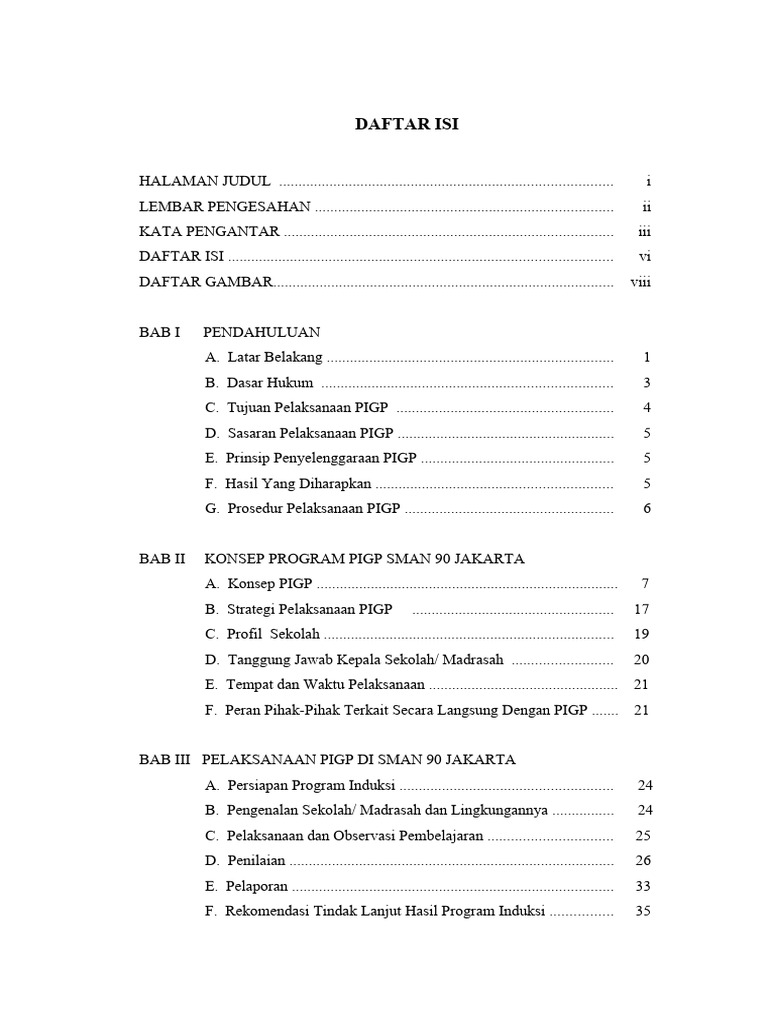 Format Daftar Isi | PDF