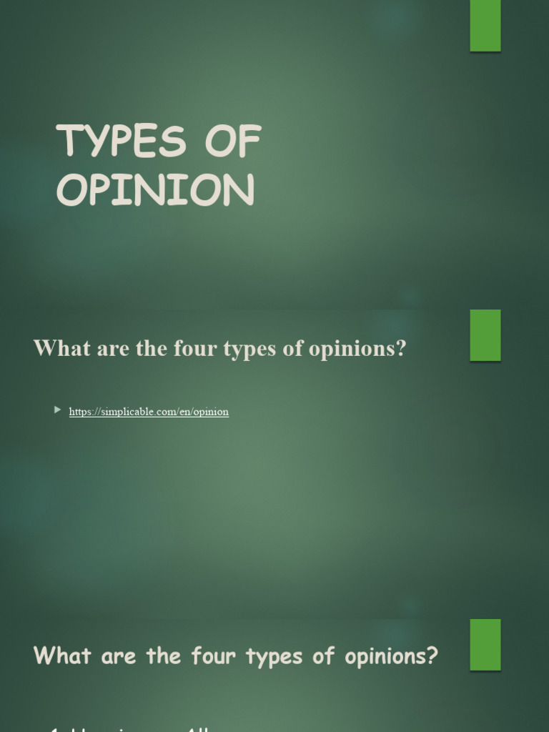 Eapp-Types of Opinion | PDF