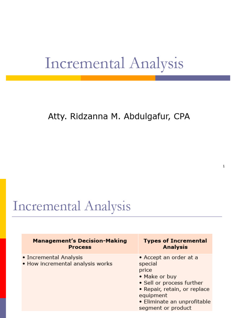 Incremental Analysis | PDF
