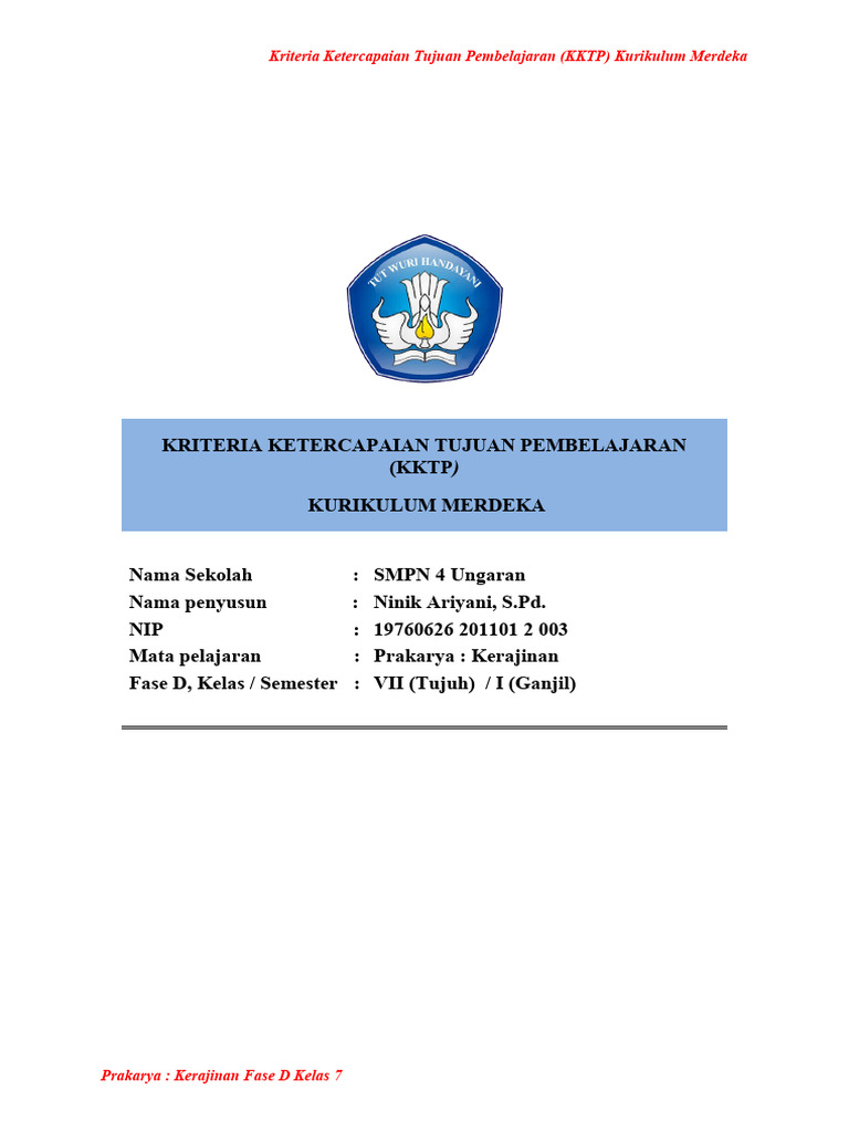 KKTP Kurikulum Merdeka | PDF