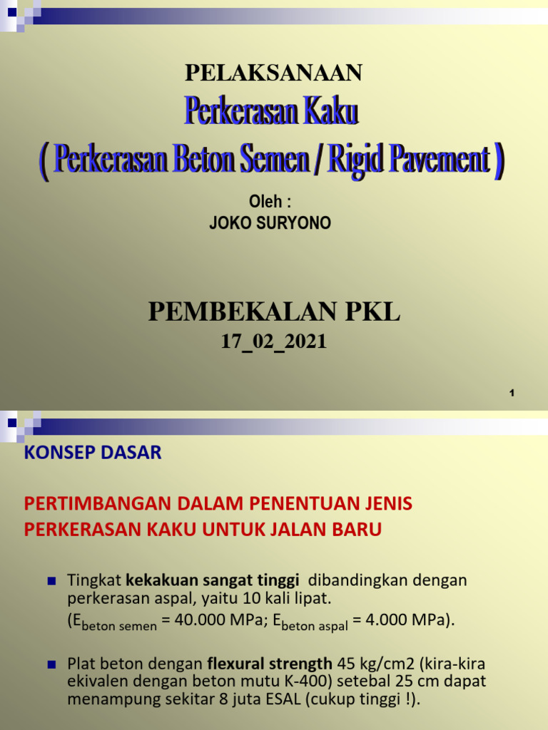 Pelaksanaan Perkerasan Kaku | PDF