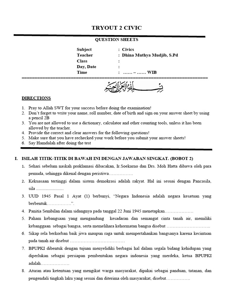 Tryout 2 Civic | PDF