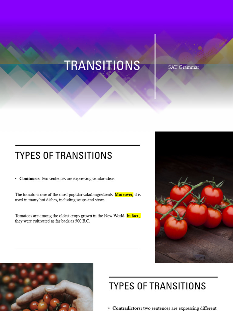 Transition - SAT | PDF