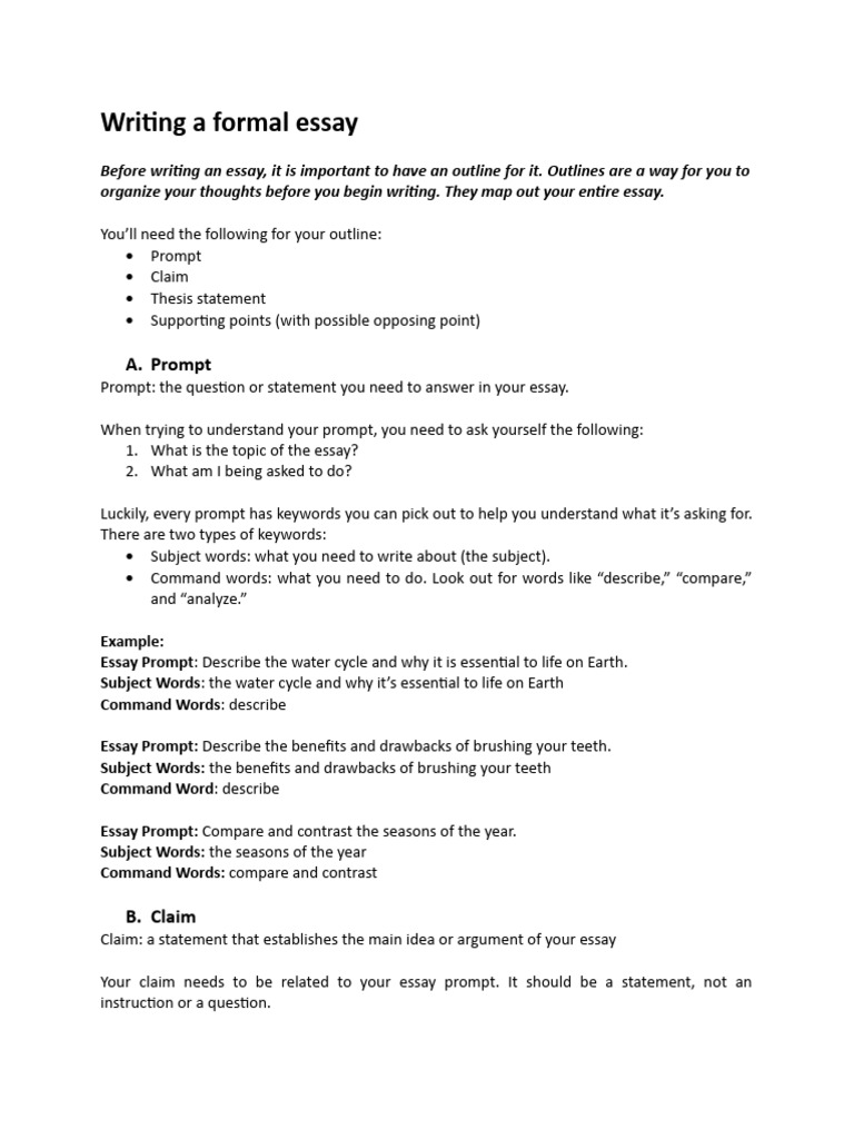 New OC4 Meeting 9-10 (Writing A Formal Essay) | PDF | Essays | Paragraph