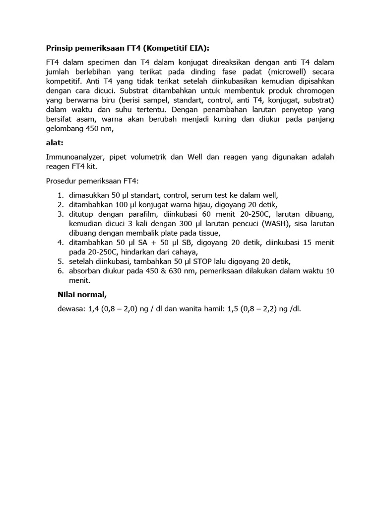 Prinsip Pemeriksaan Ft4 Pdf