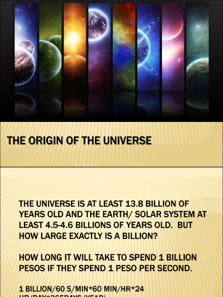 The Origin of The Universe | PDF | Sun | Universe