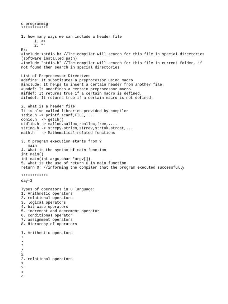 Code Of Important Exam Pdf Pointer Computer Programming C Programming Language