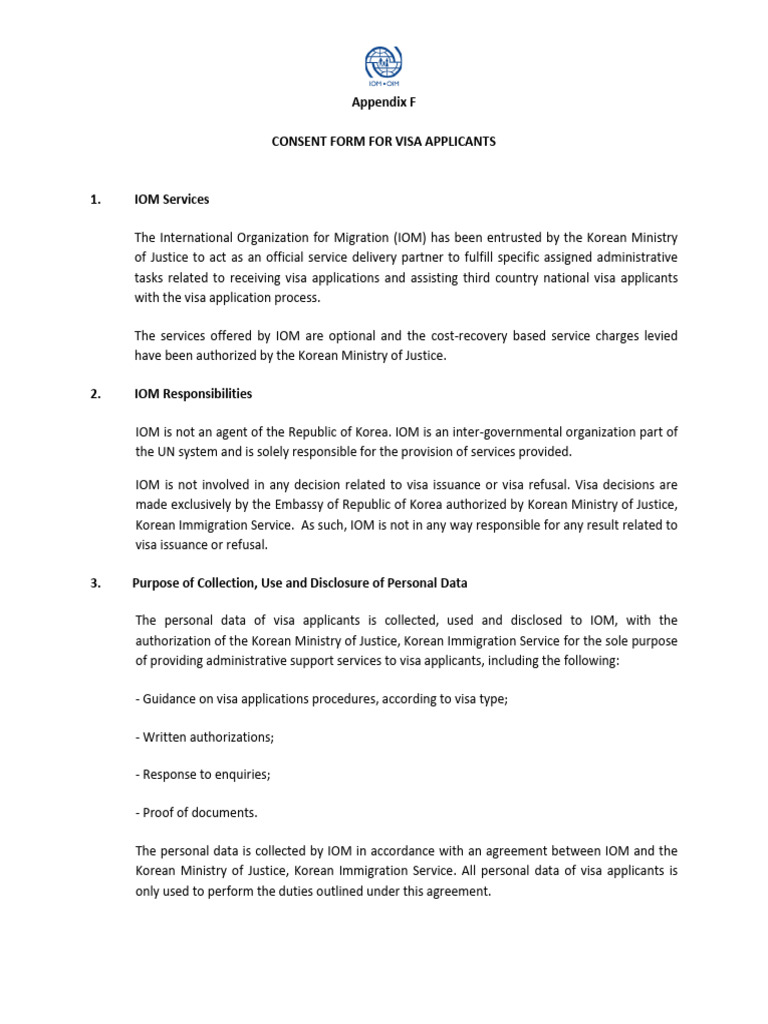 En Consent Form Data | PDF | Travel Visa | International Organization For Migration