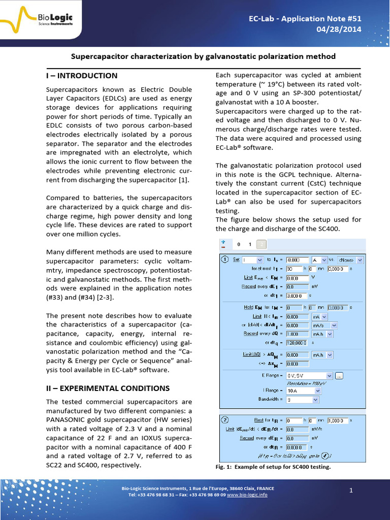 EC Lab ApplicationNote51 | PDF | Capacitor | Electrical Engineering