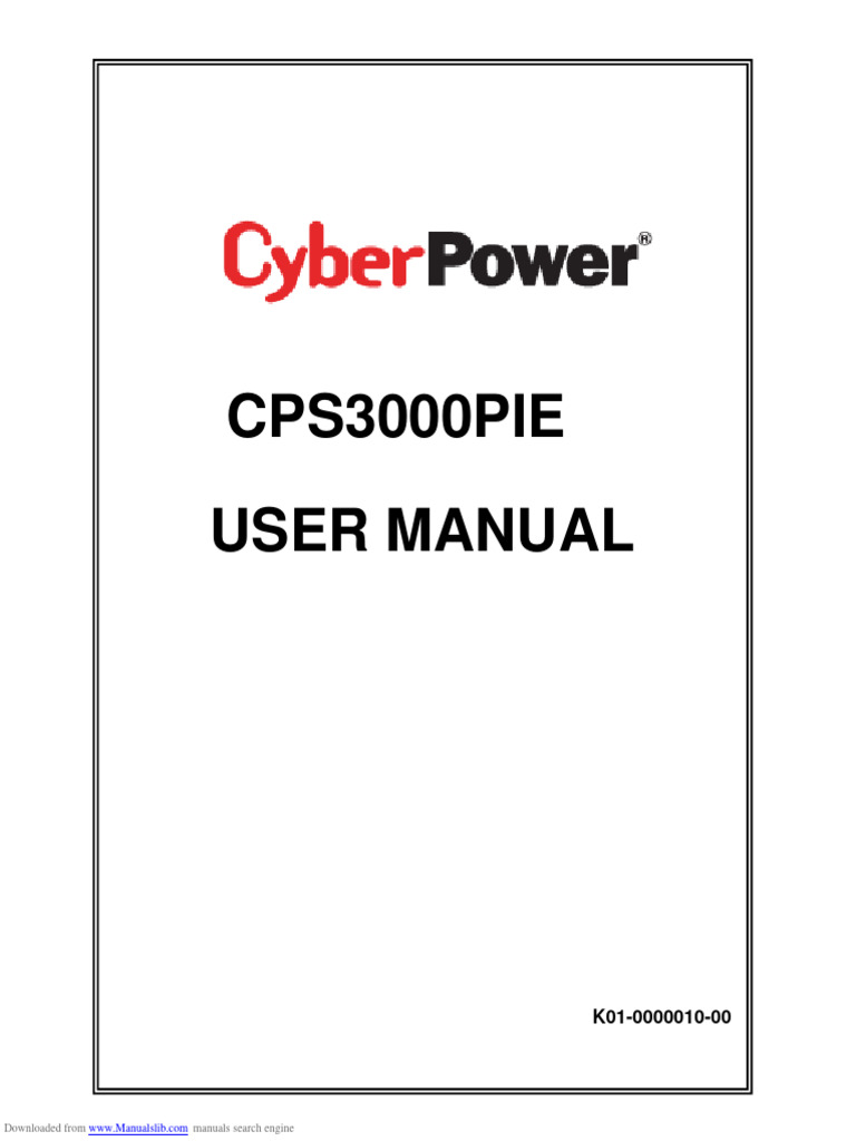 Cps 3000 Pie | PDF | Ac Power Plugs And Sockets | Mains Electricity