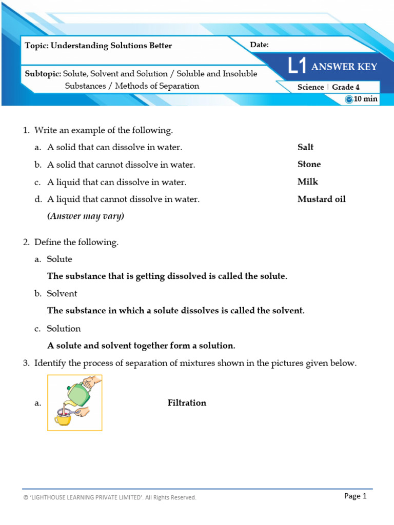 Worksheet Solution | PDF