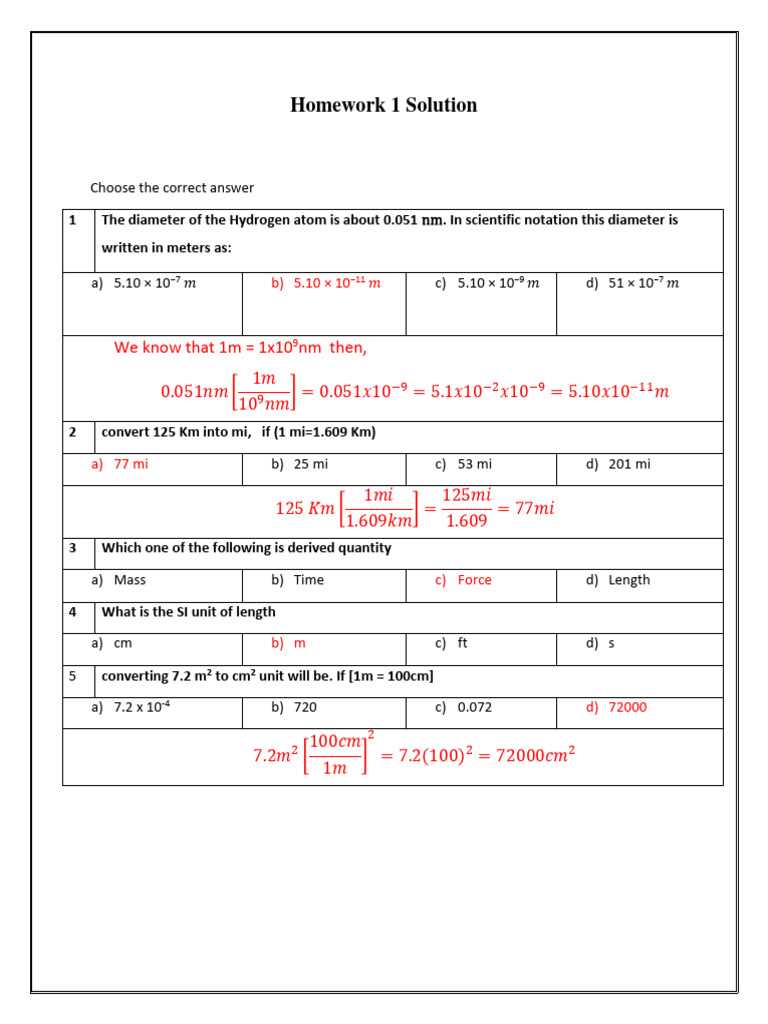 H.W-1-Chapter1 With Solution | PDF