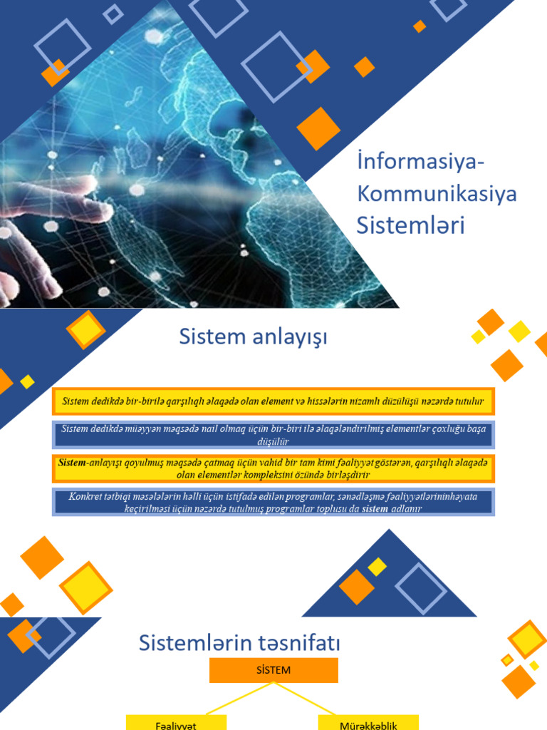 İnformasiya-Kommunikasiya: Sistemləri | PDF