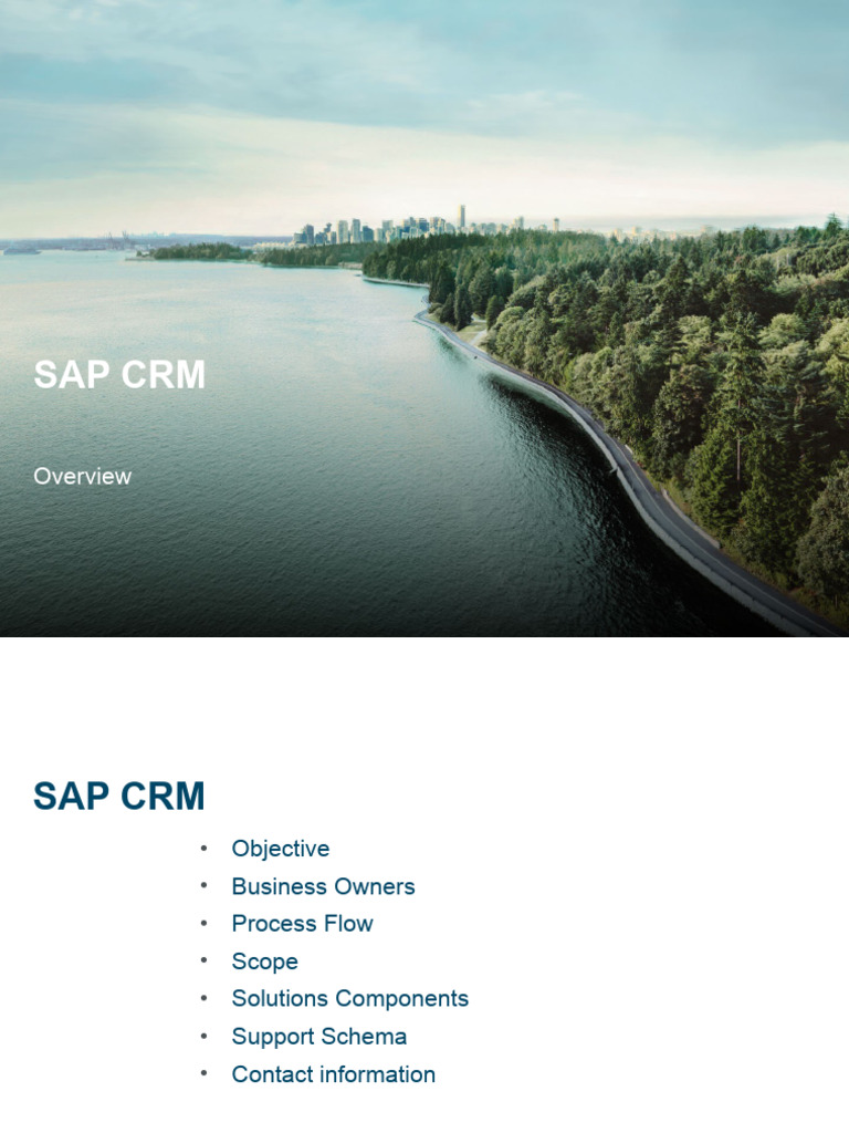 Overview SAP CRM | PDF