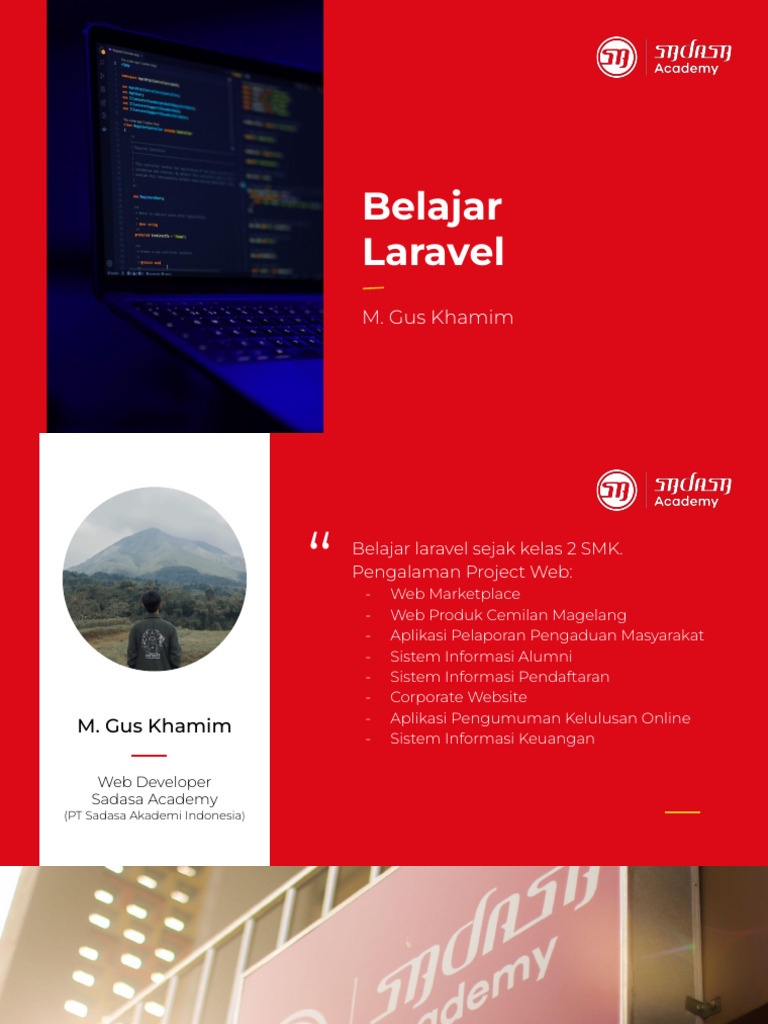 Materi Pelatihan Laravel Di SMKN 2 Magelang by Gus Khamim | PDF | Komputer | Teknologi & Rekayasa