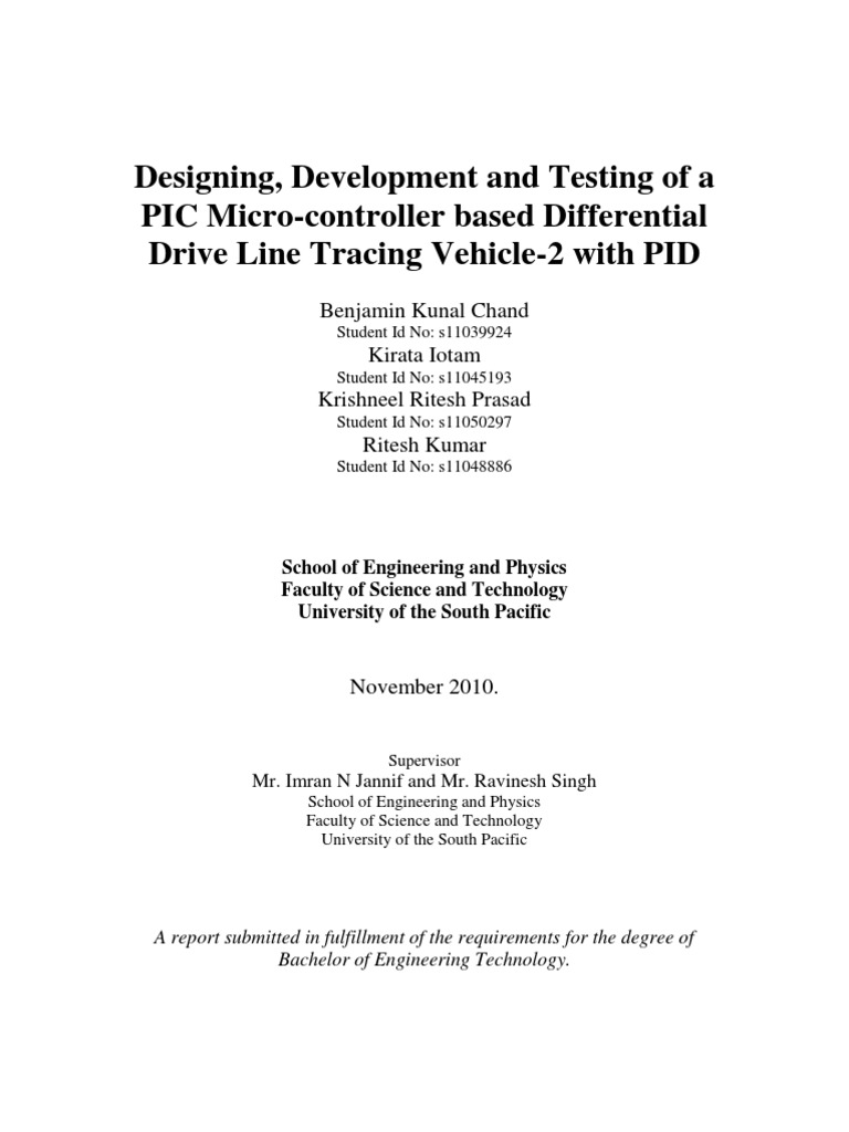 Designing Development and Testing of A PIC Micro-Controller Based ...