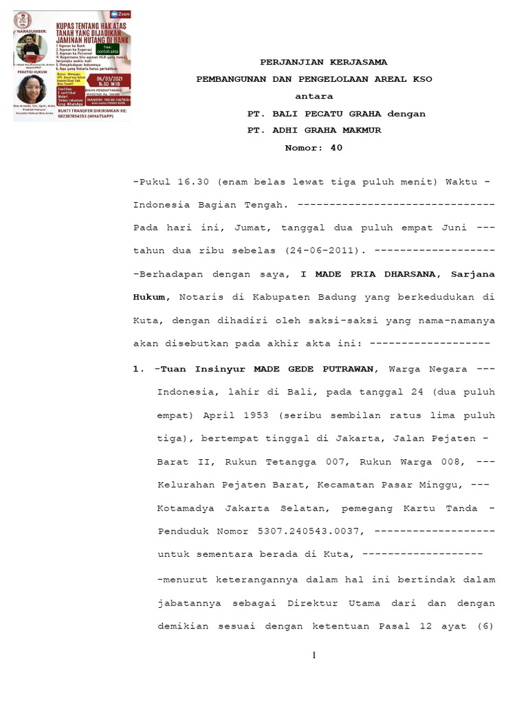 Perjanjian Kerjasama Pdf