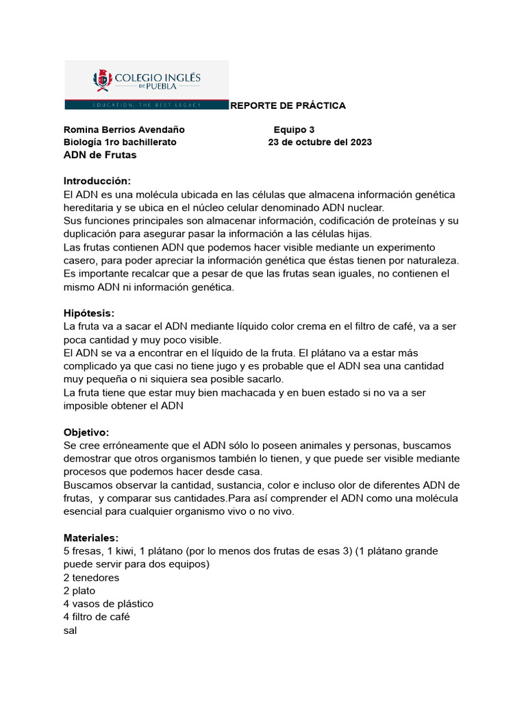 Reporte R de Practical | PDF | Adn | Biología Celular)