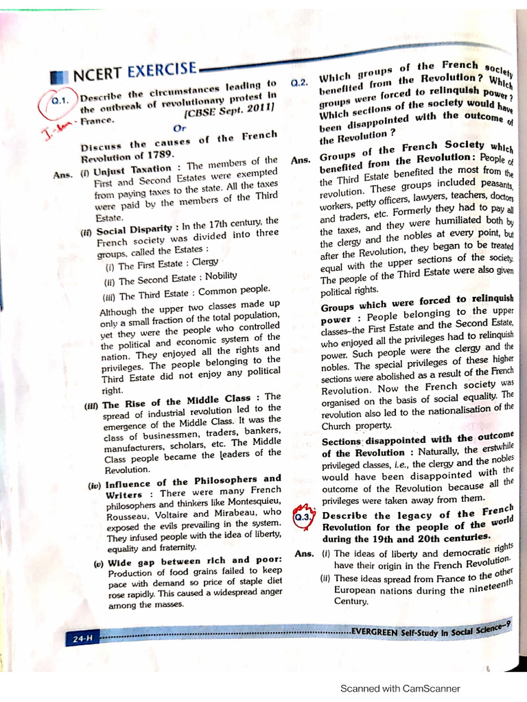 Ncert Exercises cl9 History | PDF
