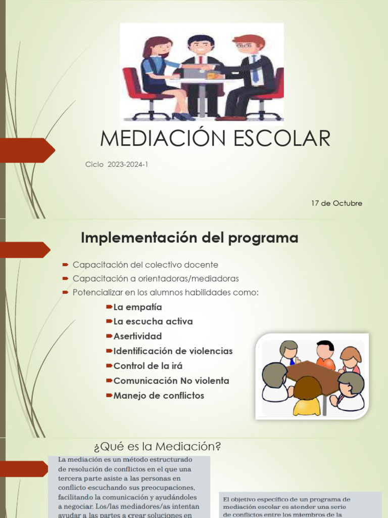 Proyecto de Mediación - 17octubre2023 | PDF