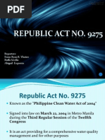 Ra 9275 | PDF | Sewage Treatment | Water Pollution