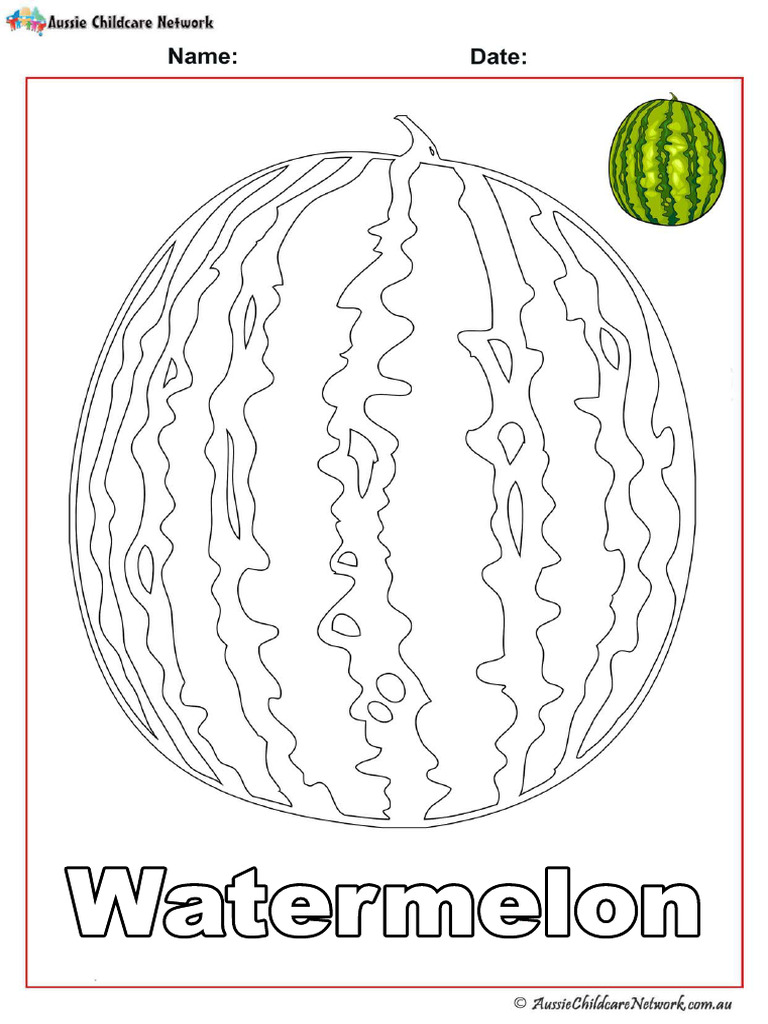 Fruit Colouring Watermelon | PDF