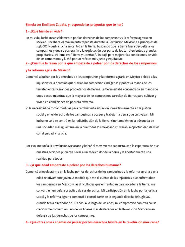 Entrevista Histórica | PDF | revolución mejicana | México