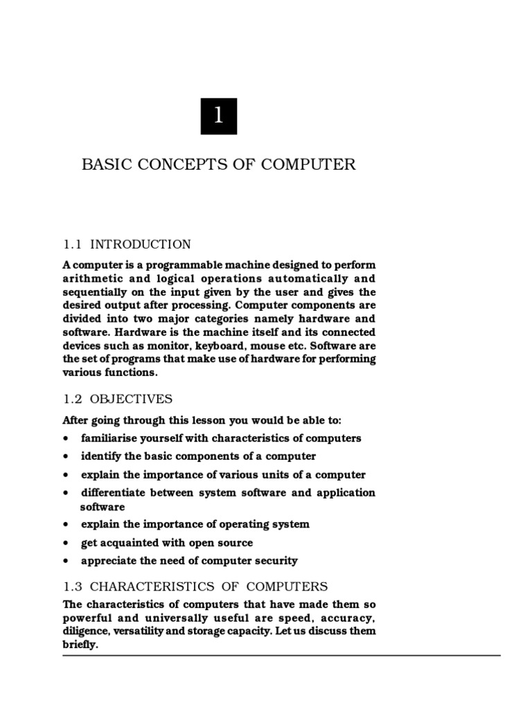 Basic Concepts of Computer 1 1 BASIC CON | PDF | Computer Virus | Computer Data Storage