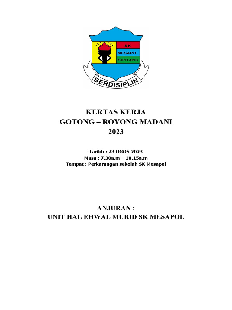 Kertas Kerja Gotong Royong | PDF