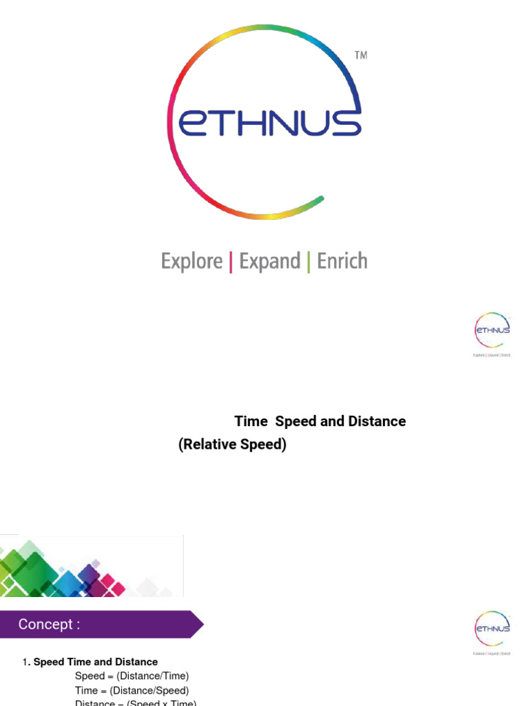 Time Speed And Distance Advanced Relative Speed Download Free Pdf