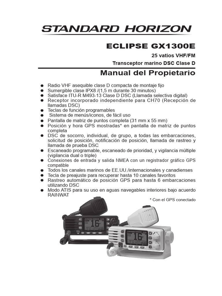 Gx1300e Manual Espanol | Descargar gratis PDF | Radio | Antena (Radio)