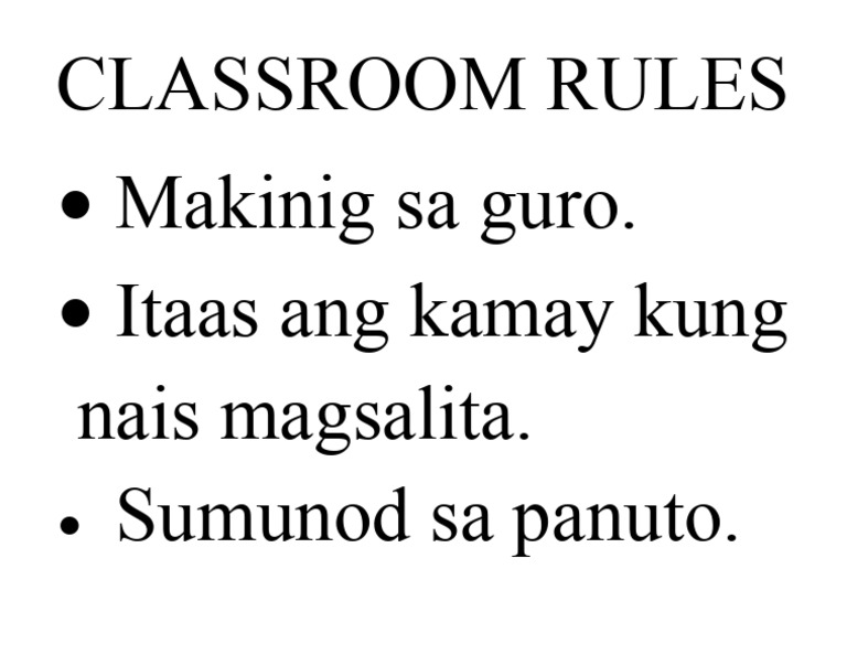Classroom Rules Pdf