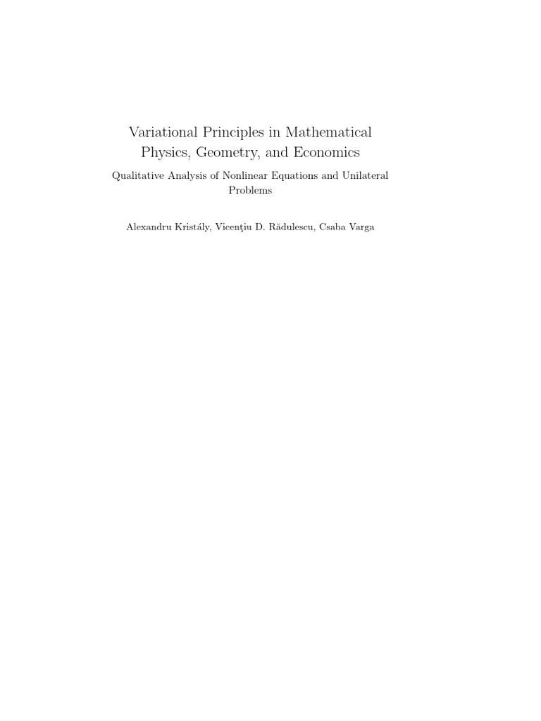 Variation in Principles | PDF | Calculus Of Variations | Mathematics