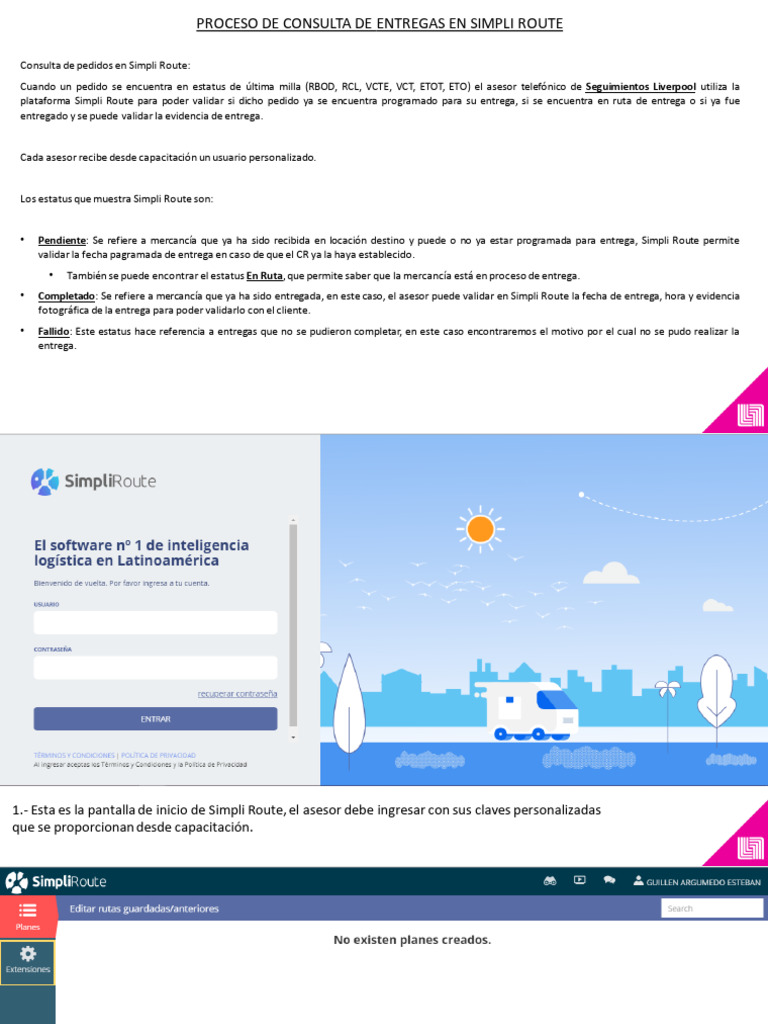 Proceso de Consulta en Simpli Route | PDF | Informática