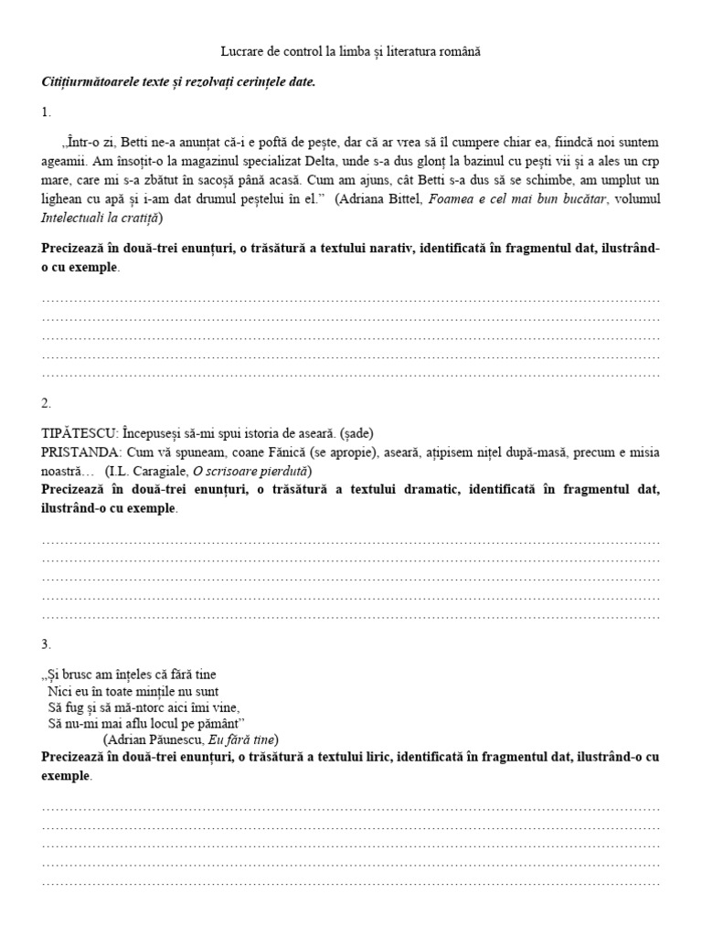 Tipuri de Texte | PDF