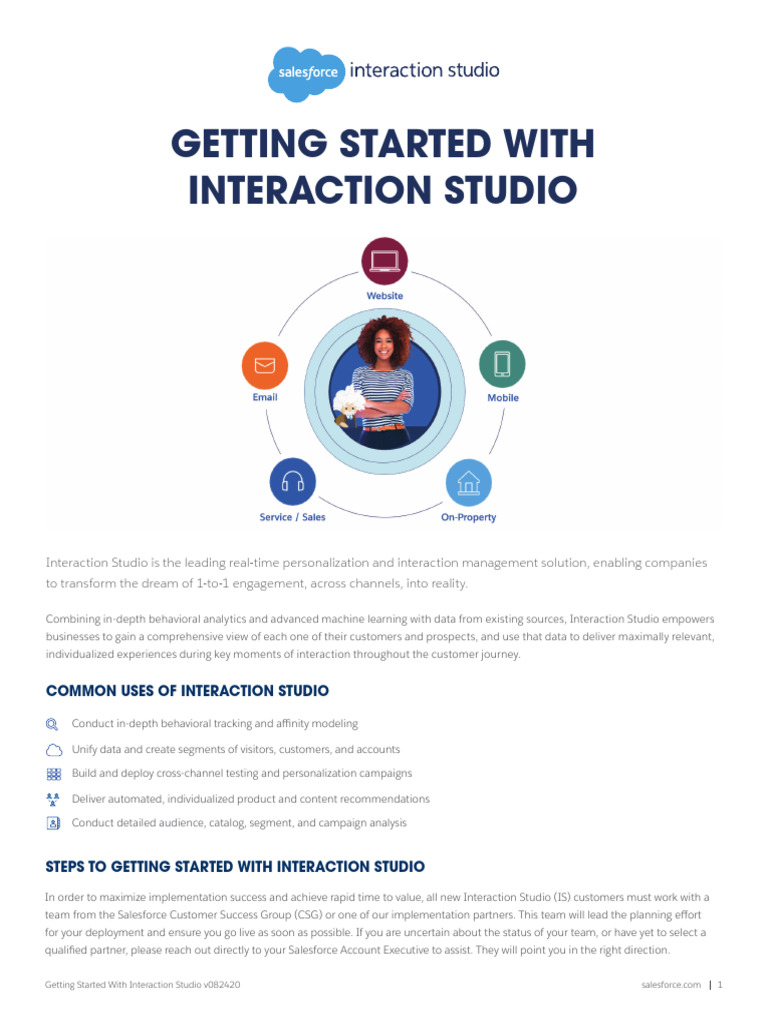 Getting Started With Interaction Studio | PDF | Use Case | Analytics Getting Started With Interaction Studio | PDF | Use Case | Analytics