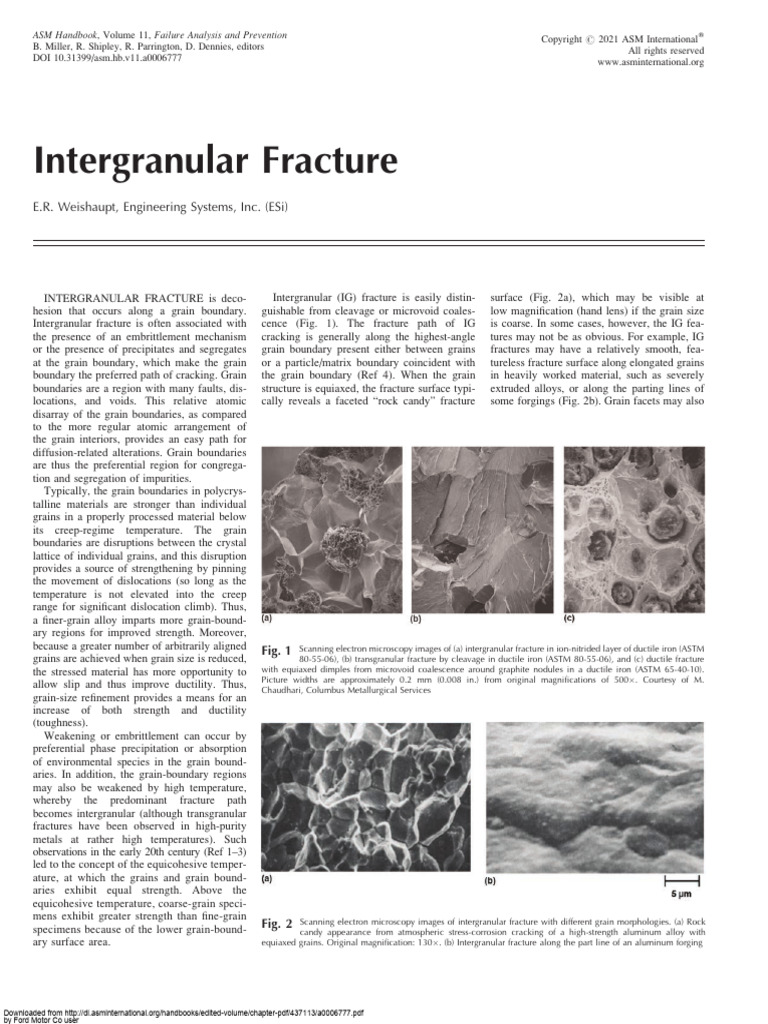Intergranular Fracture | PDF