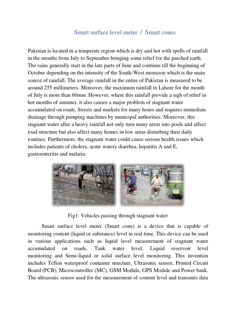 Smart Cones | PDF | Rain | Sensor