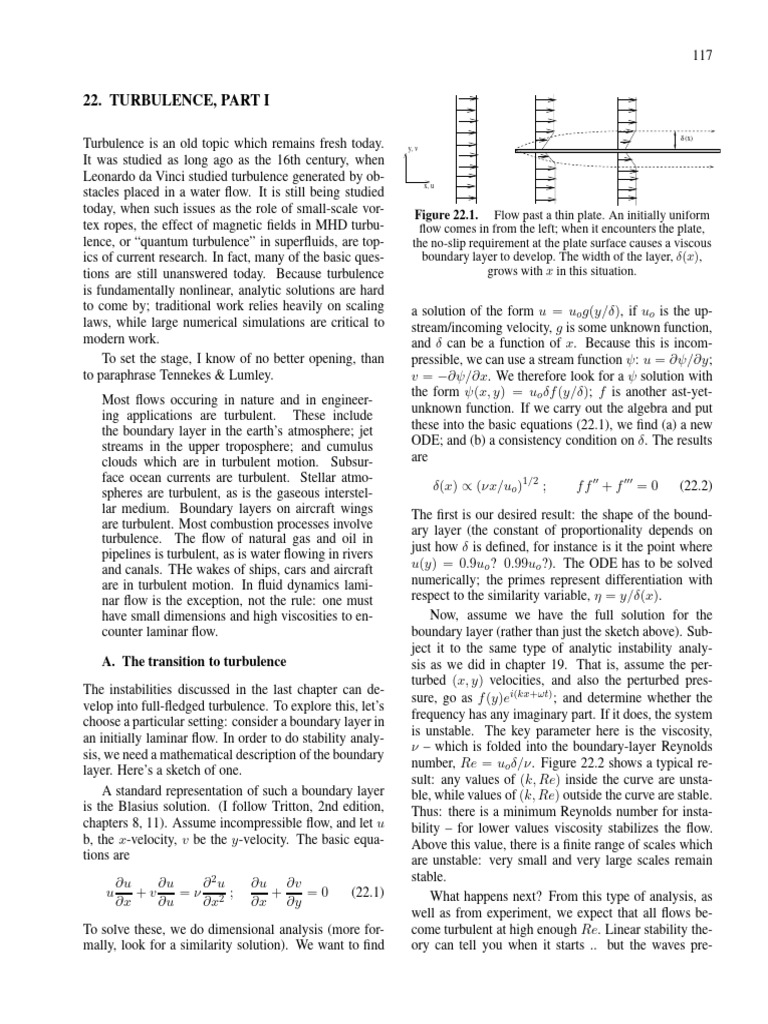 Chap 22 | PDF | Turbulence | Fluid Dynamics