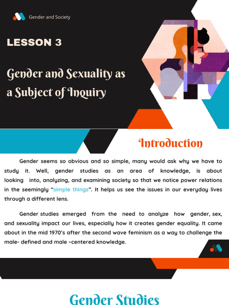 Lesson 3 - Gender and Sexuality As A Subject of Inquiry | PDF | Gender ...