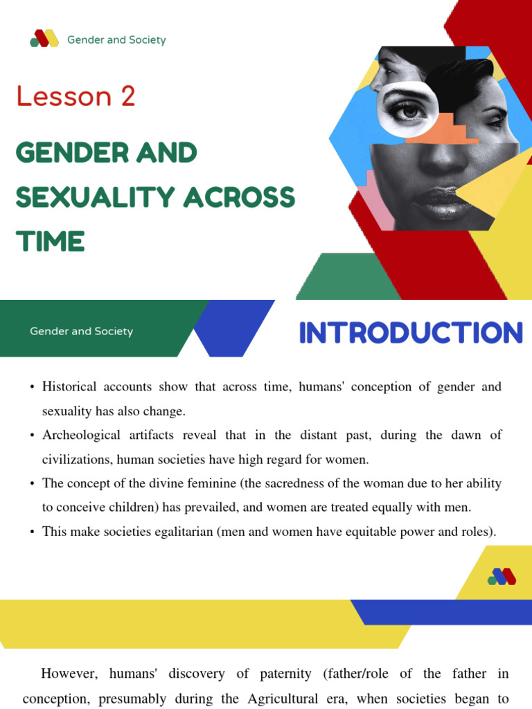 Lesson 2 Gender And Sexuality Across Time Pdf Patriarchy Woman