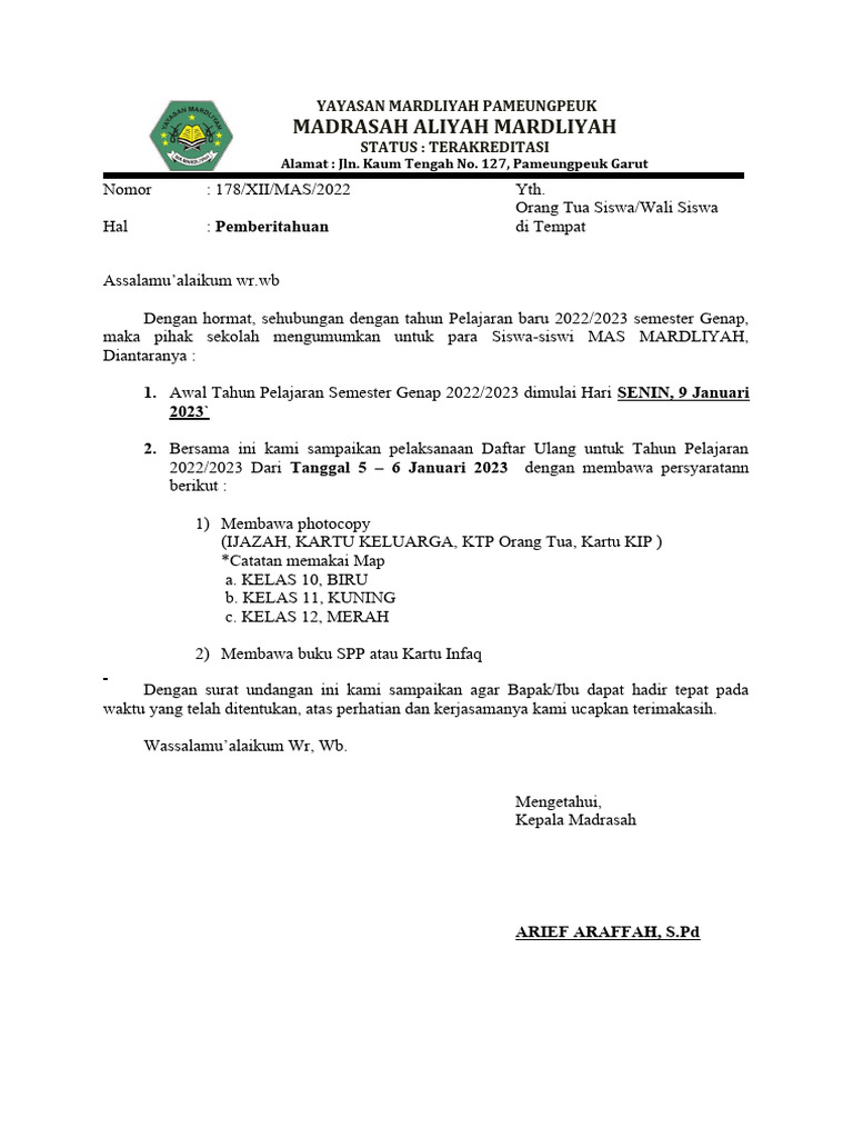 Surat Masuk Pdf