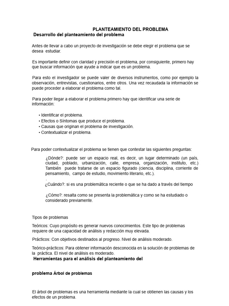 Guía para Plantear Problemas de Investigación | PDF | Enseñando ...