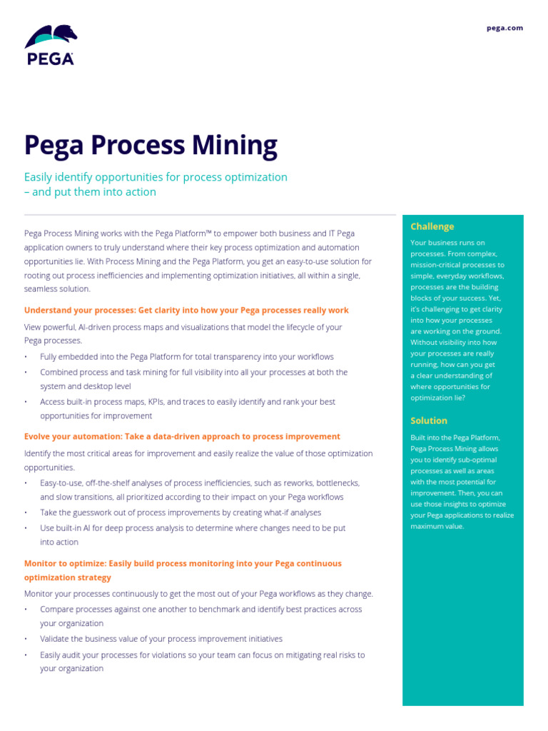Pega Datasheet Pega Process Mining | PDF | Intelligence (AI ...