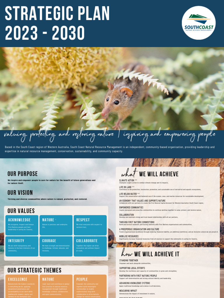 SCNRM Strategic Plan 2023 - 2030 Landscape | PDF | Natural Resource ...