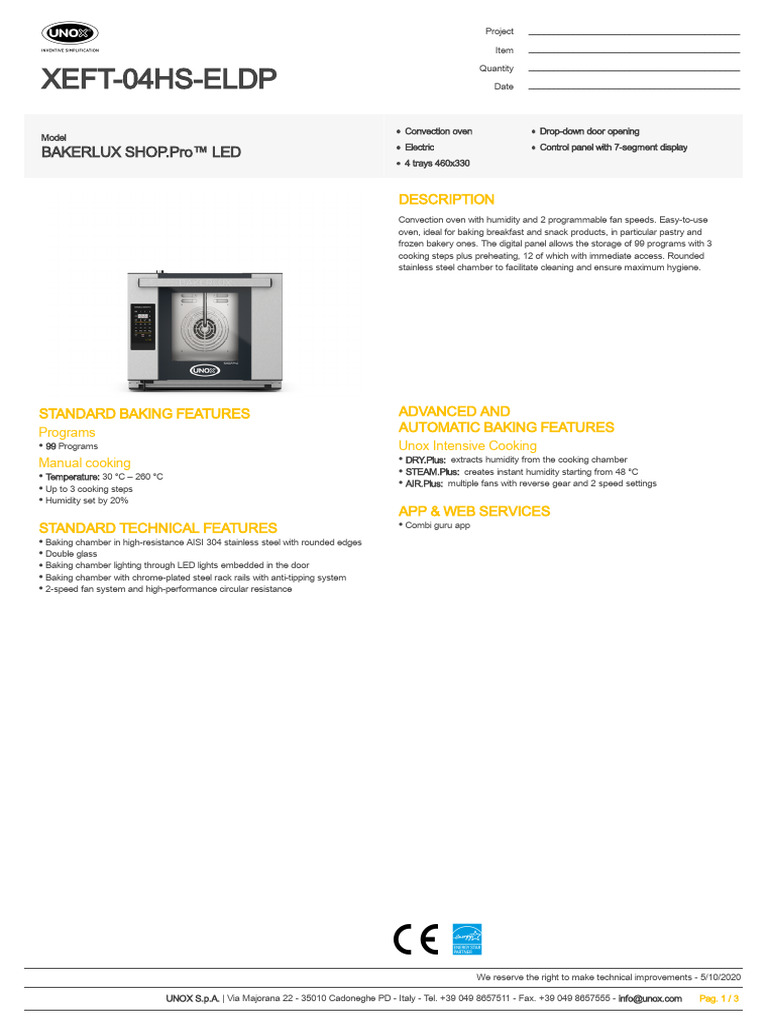 XEFT 04HS ELDP SPC - en - 10 2020 | Download Free PDF | Baking | Ac Power Plugs And Sockets