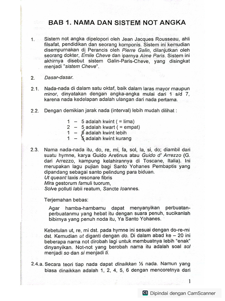 Modul Membaca Not Angka Bab 1-4 | PDF