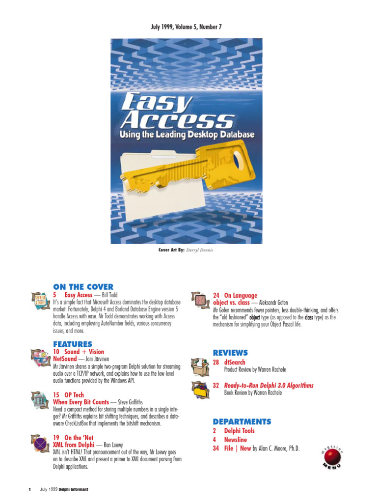 Delphi Informant 95 2001 | PDF | Microsoft Access | Component Object Model