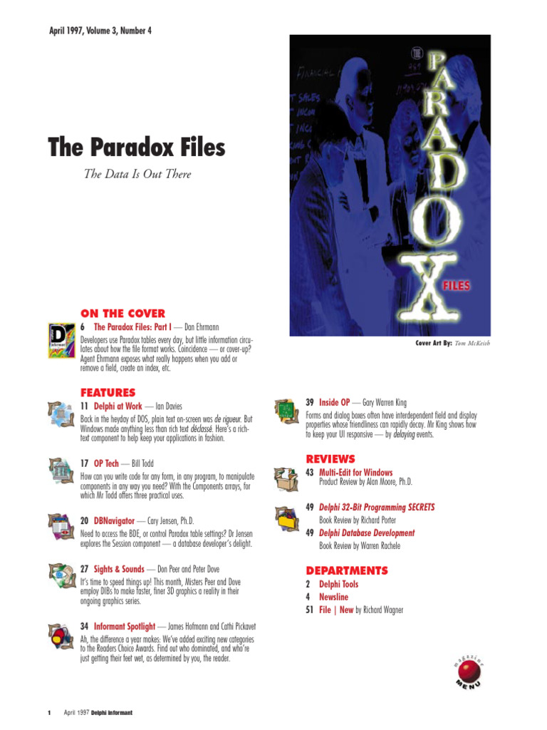 The Paradox Files: The Data Is Out There | PDF | Oracle Corporation ...